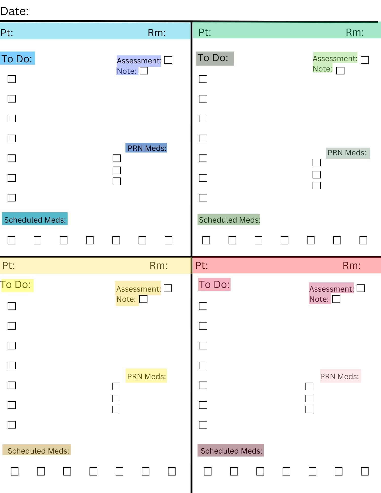 Nurse to Do List Nurse Report Sheet New Grad Nurse Nursing School ...