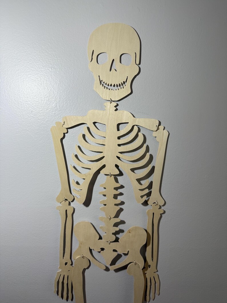 Wooden Skeleton | Halloween Decor| Personalized Spooky Wall Hanging ...