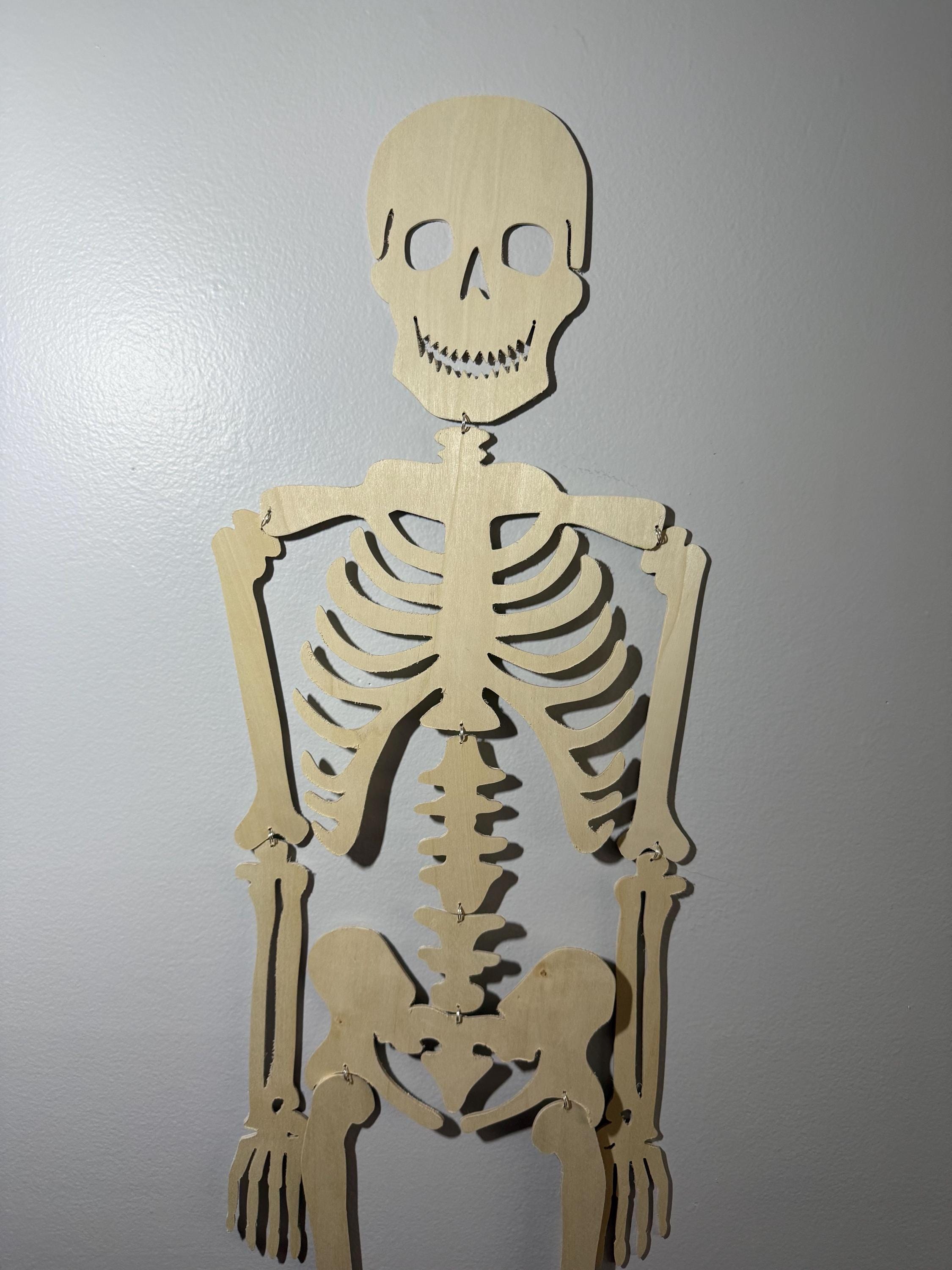 Wooden Skeleton | Halloween Decor| Personalized Spooky Wall Hanging ...