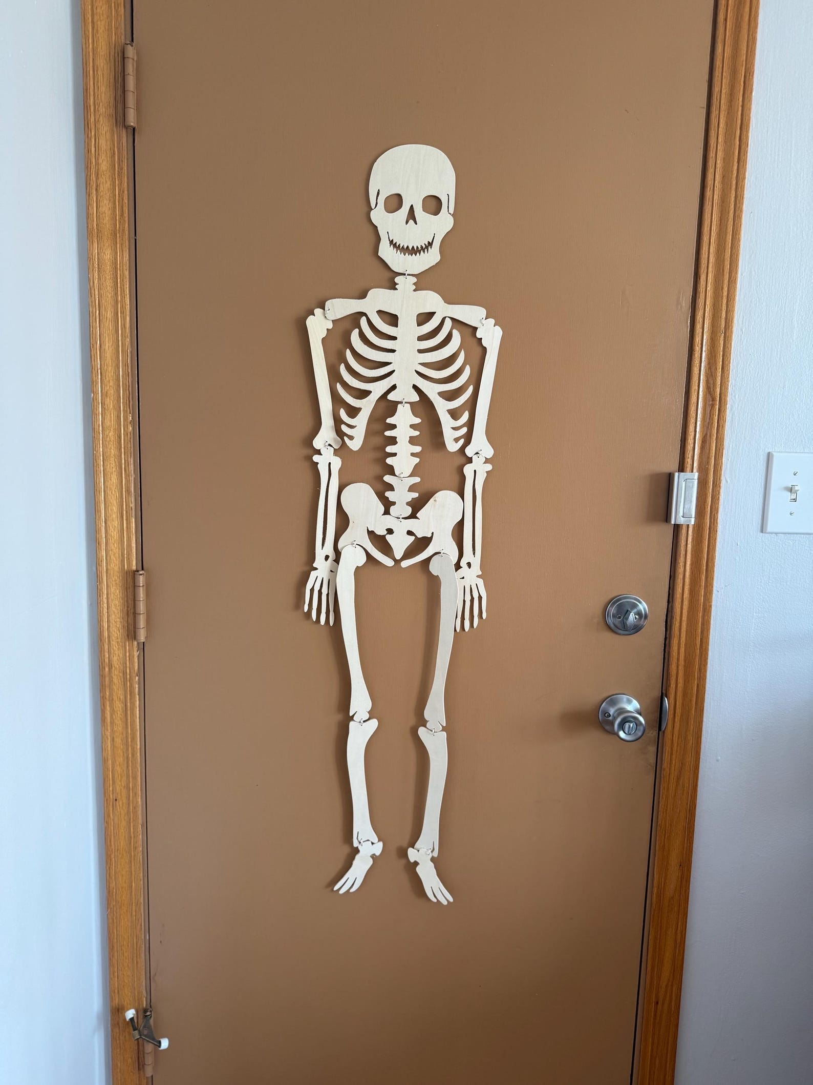 Wooden Skeleton | Halloween Decor| Personalized Spooky Wall Hanging ...