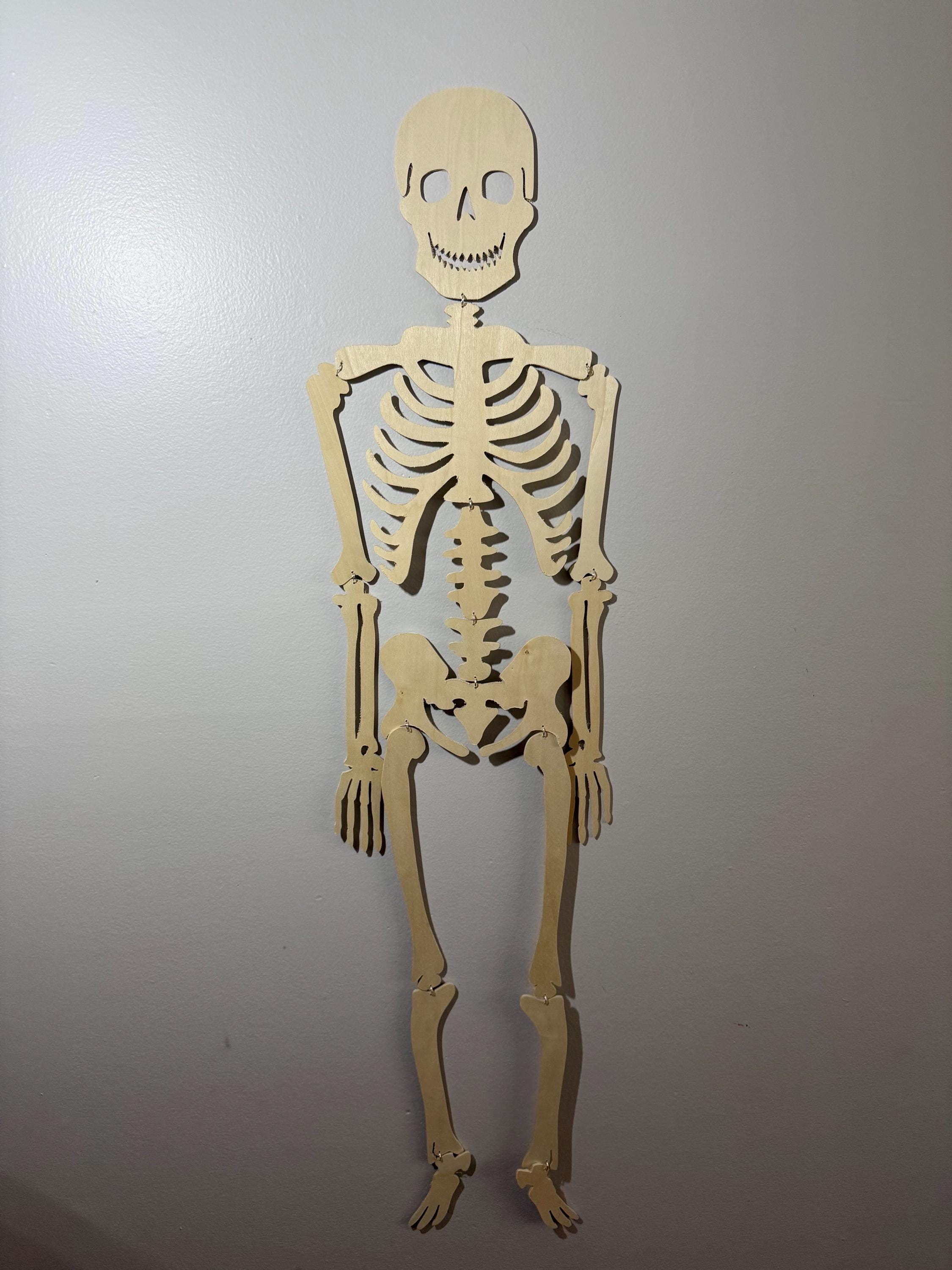 Wooden Skeleton | Halloween Decor| Personalized Spooky Wall Hanging ...