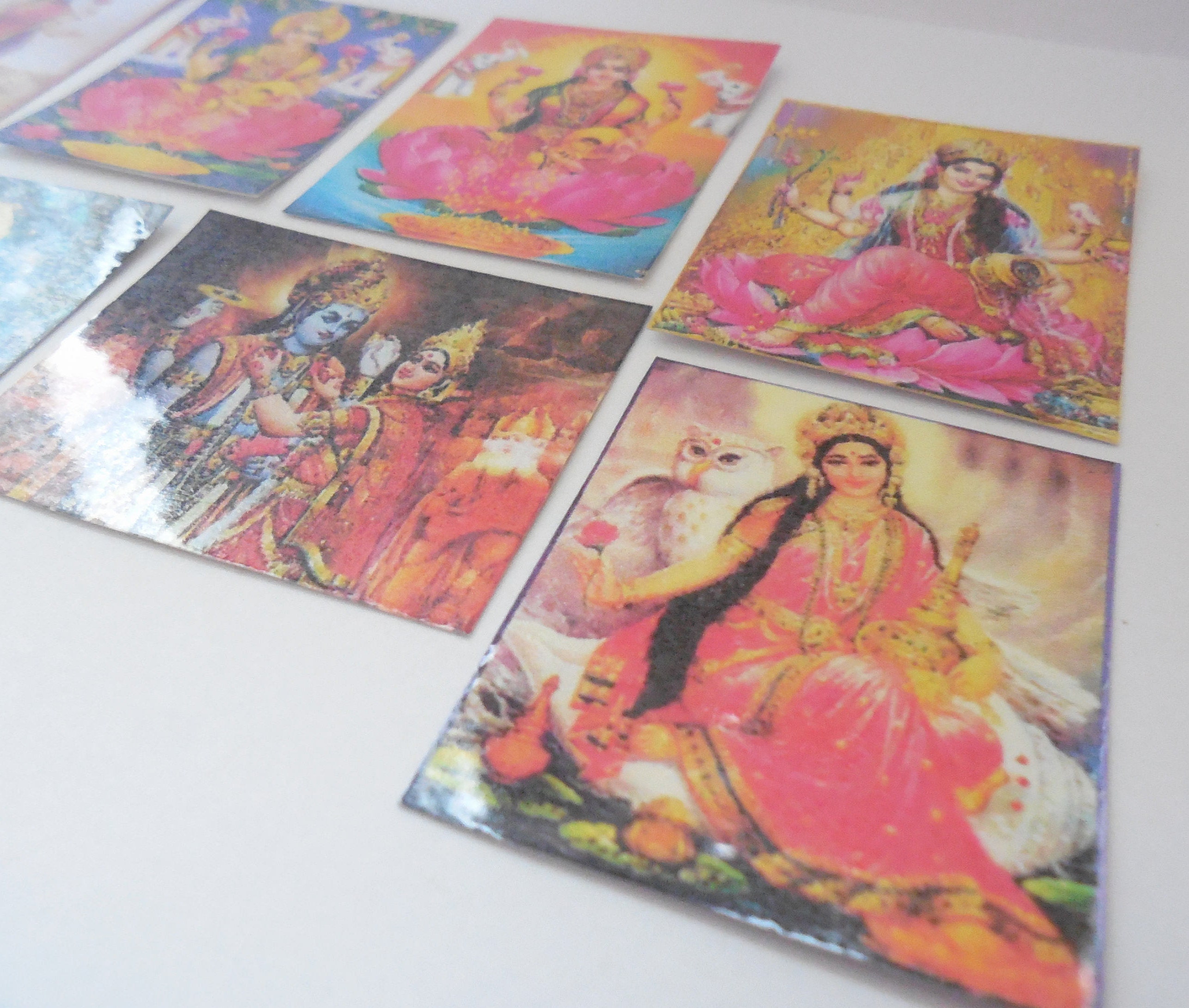 Lakshmi Devi Stickers Set of 8 Lakshmi Stickers Hand Made - Etsy
