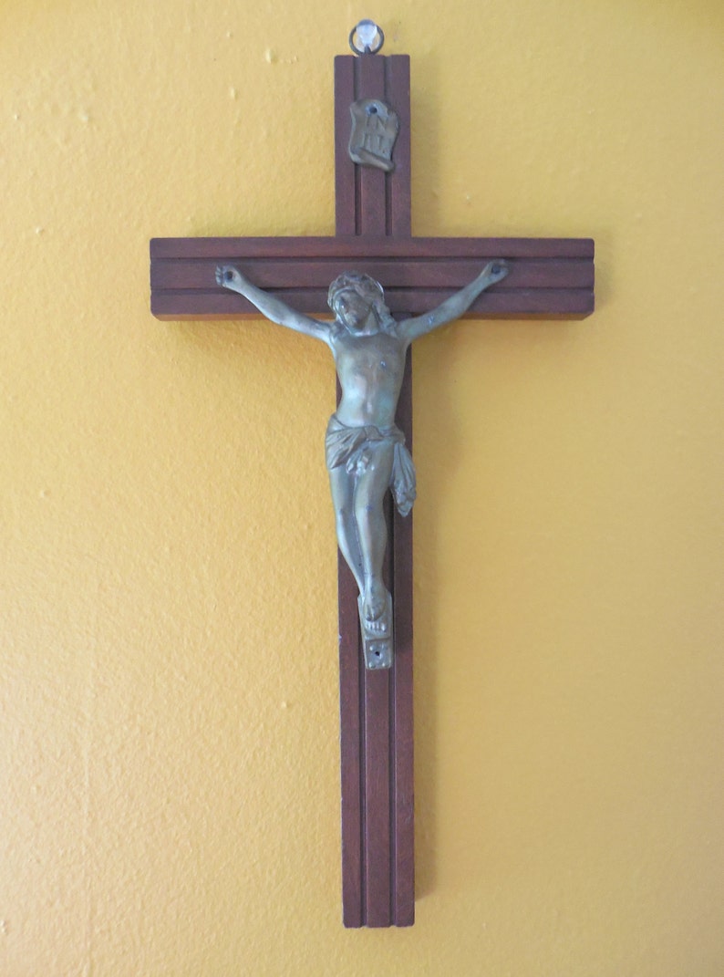 INRI Crucifix Vintage Wooden INRI Cross Religious - Etsy