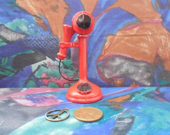 Red Push Button Phone 1990s 1980s Vintage Phone, Retro Home Decor, 80s ...