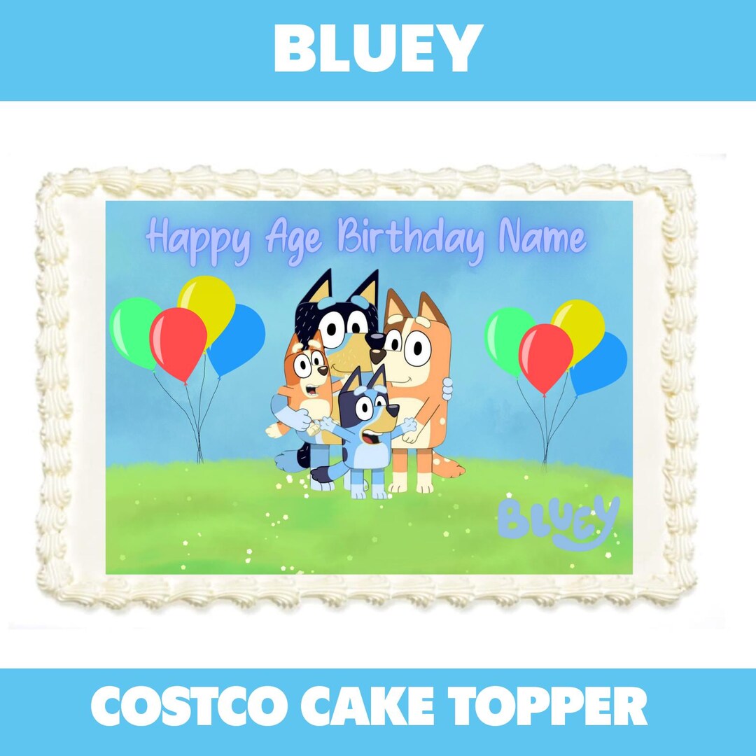 Bluey Costco Cake Topper, Edible Icing - Etsy