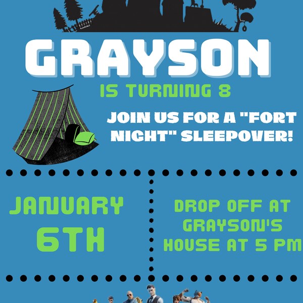 Fort Birthday Invitation - Etsy