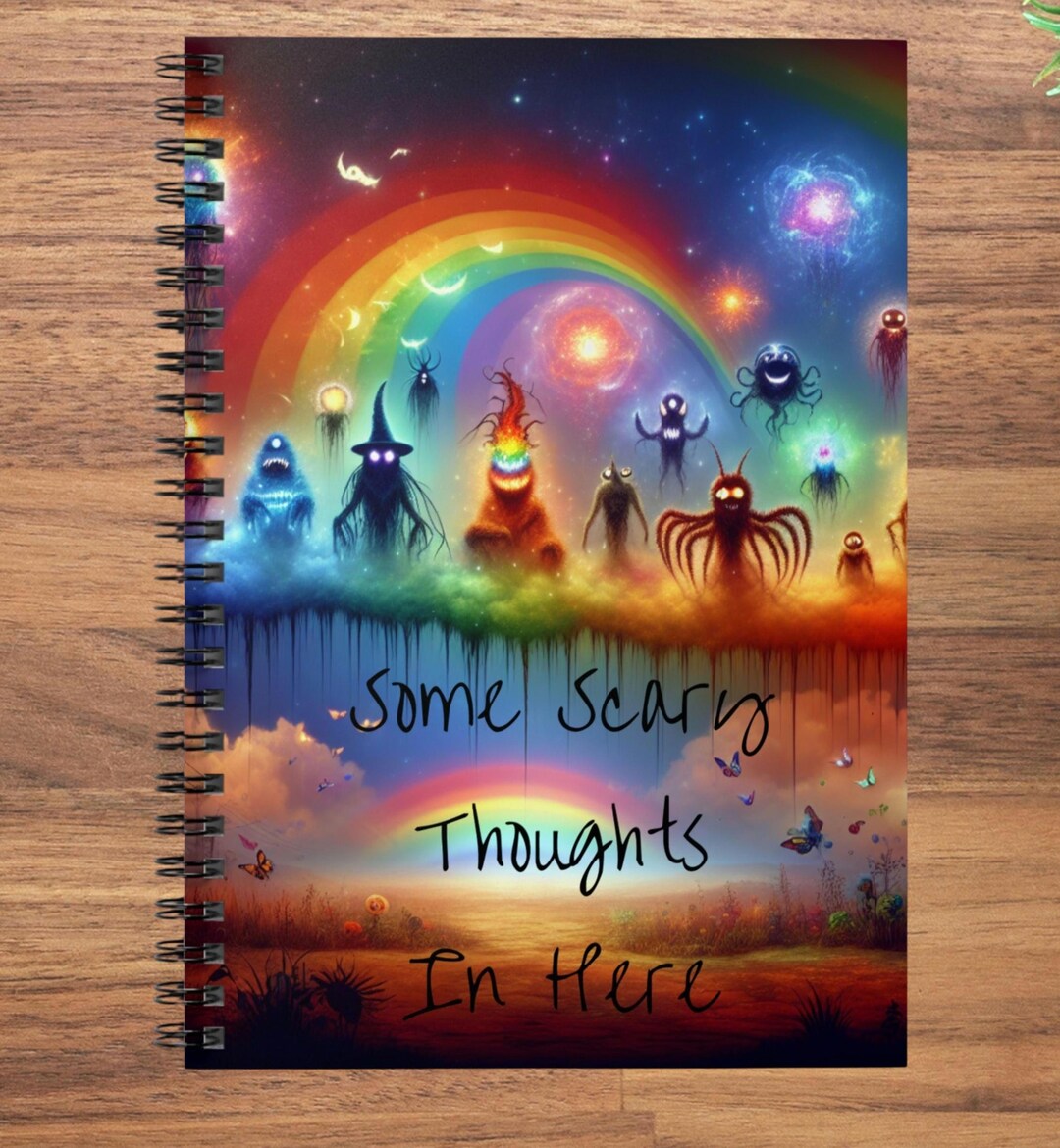 Spiral Notebook, Scary Thoughts, Monster Book, Journal, Galaxy Notebook ...