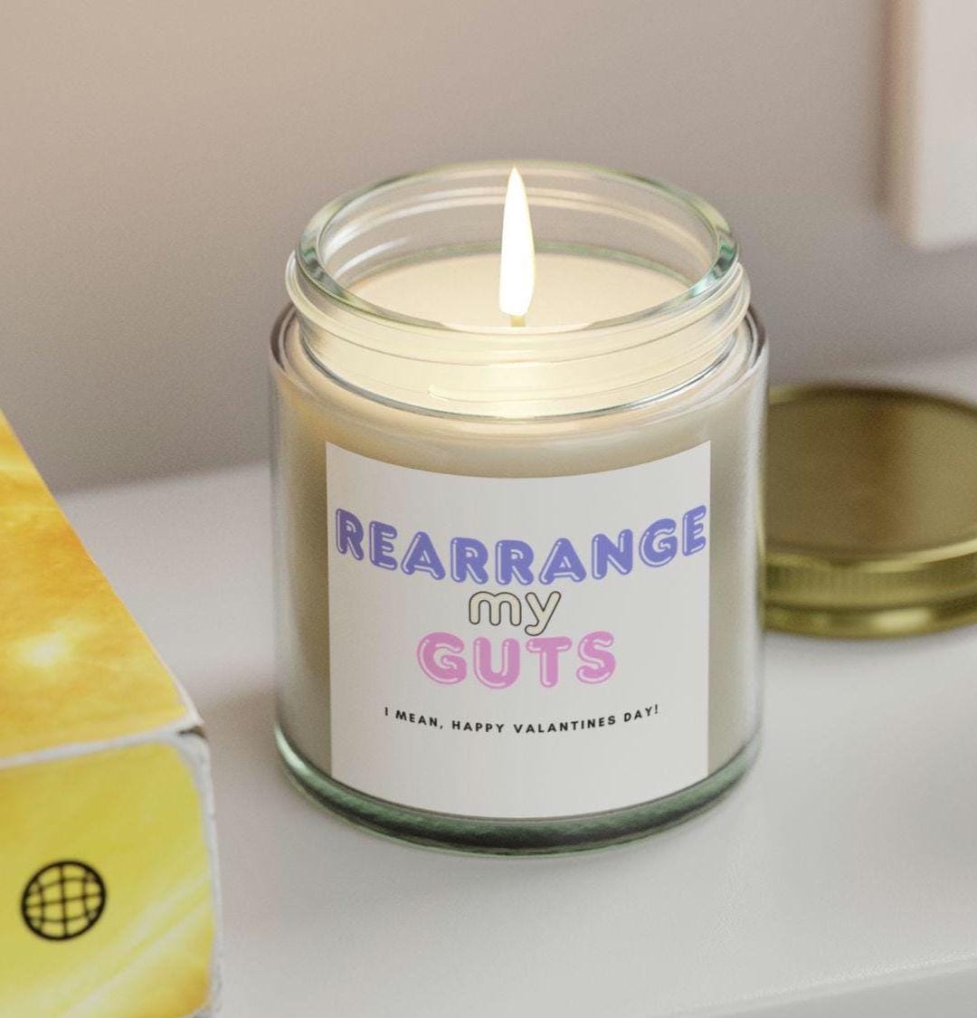 Scented Candle, Rearrange My Guts Sexy Couple Valantines Day Candle ...