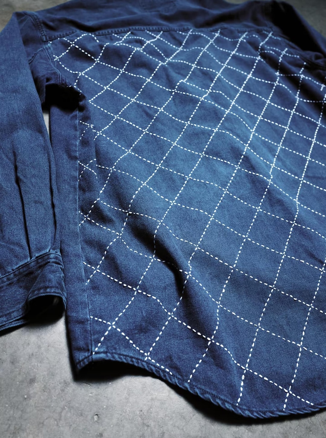 1994 Levi's Denim Shirt + Sashiko Back // Red Tab Vintage Long Sleeve ...