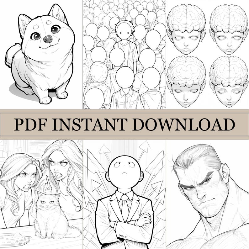 Memes Coloring Book, Cute Coloring Pages, Cozy Book for Adults and Kids ...