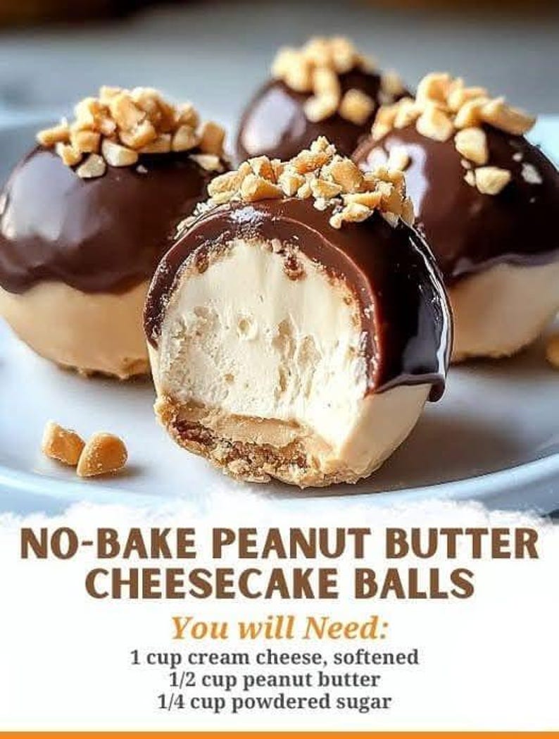 No-bake Peanut Butter Cheesecake Balls - Etsy
