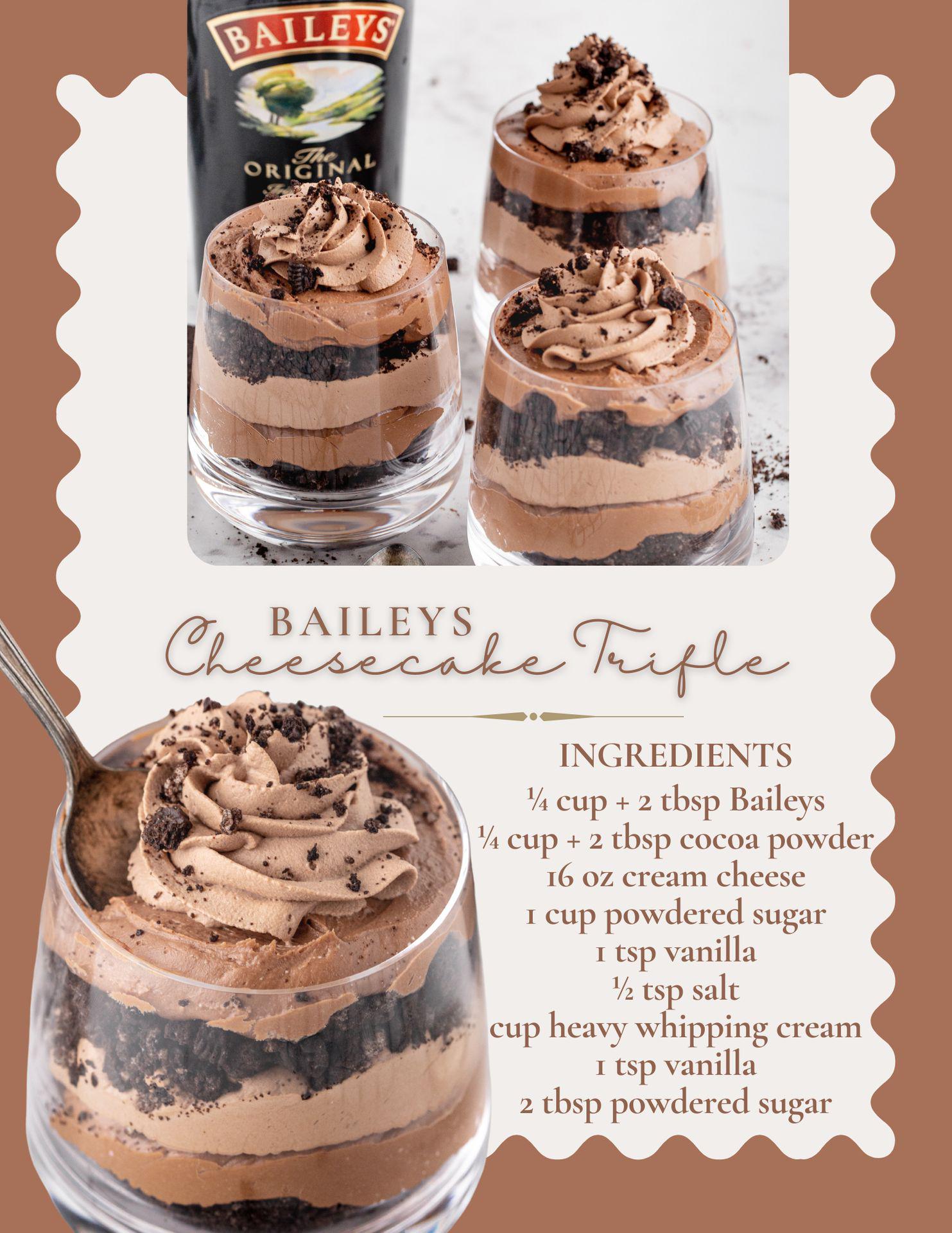 Baileys Chocolate Cheesecake Trifle - Etsy