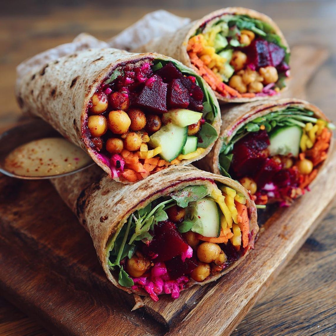 Roasted Beet & Chickpea Wraps - Etsy