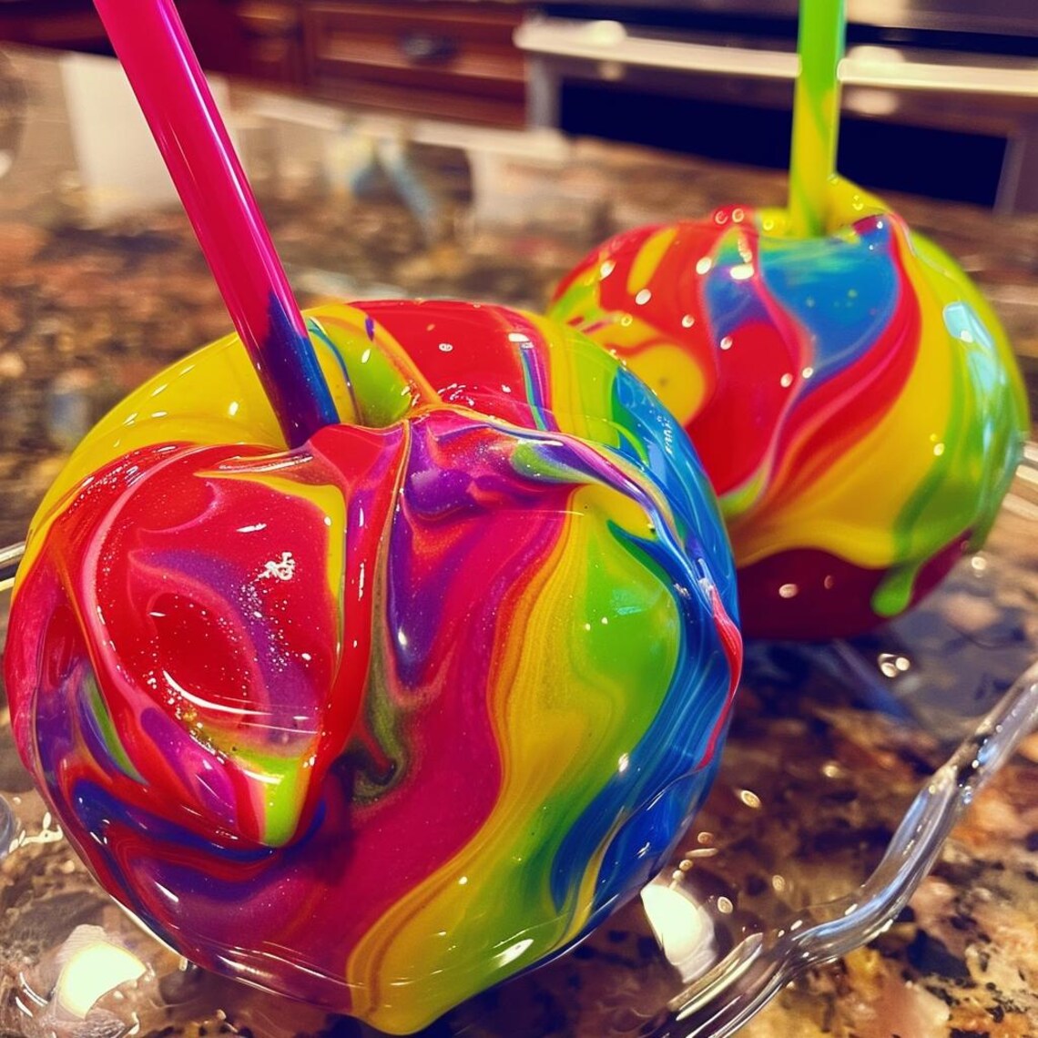 Kool-aid Candy Apples: Swirls of Flavor! - Etsy
