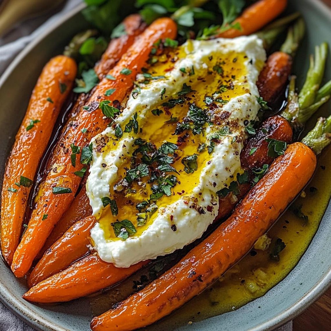 Roasted Carrots With Whipped Ricotta and Hot Honey - Etsy