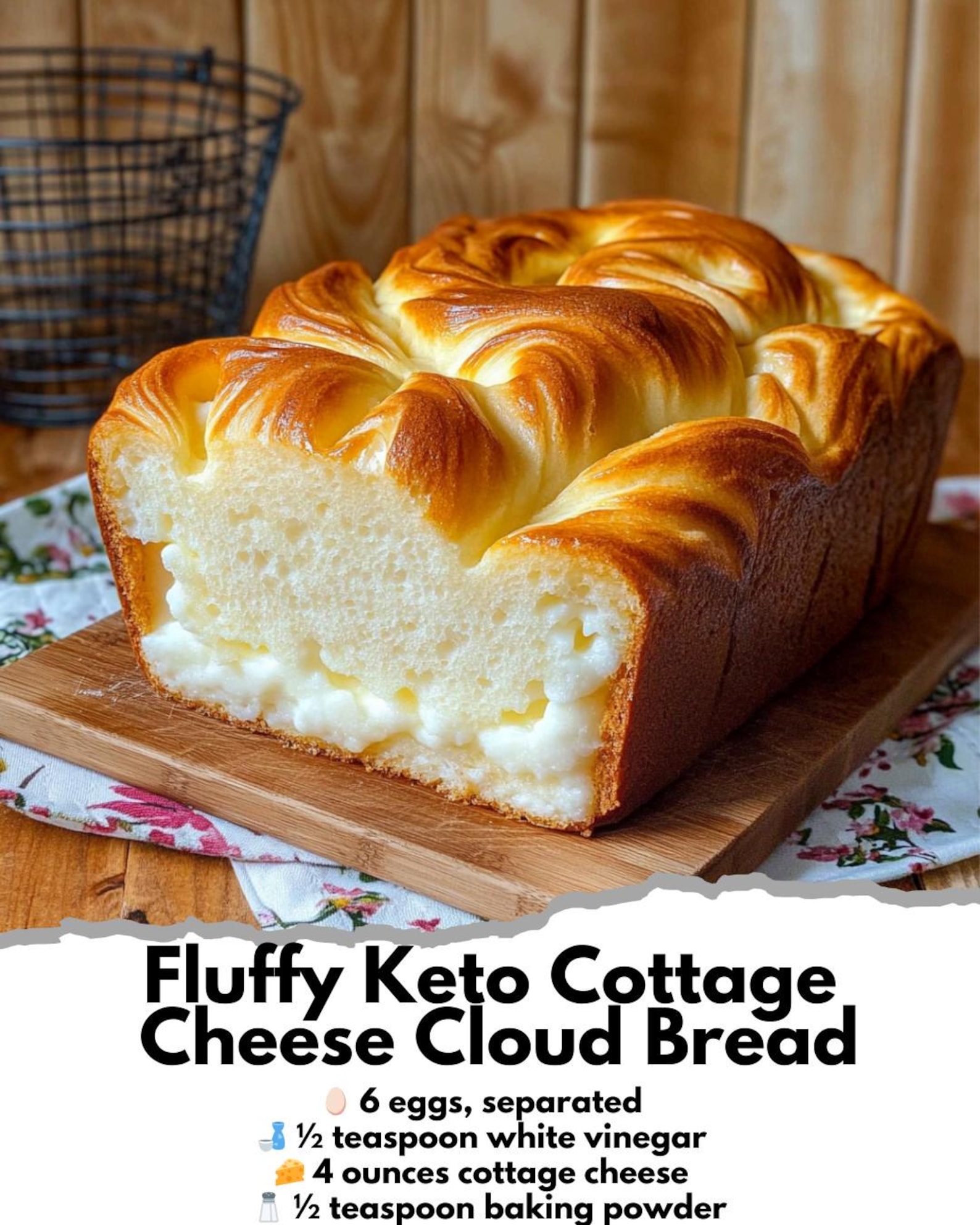 Pdf Fluffy Keto Cottage Cheese Cloud Bread Etsy