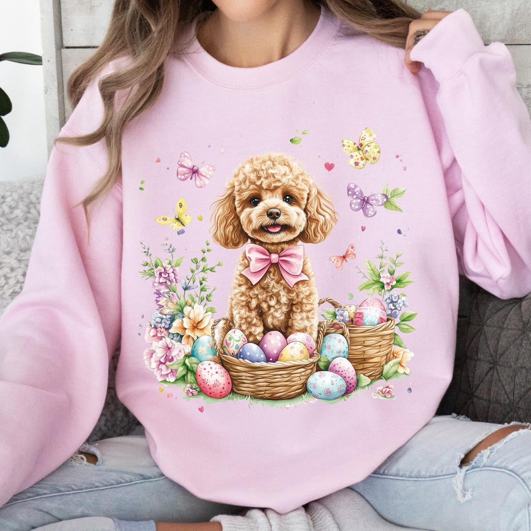 Easter Toy Poodle PNG, Spring Toy Poodle PNG, Pastel Toy Poodle ...