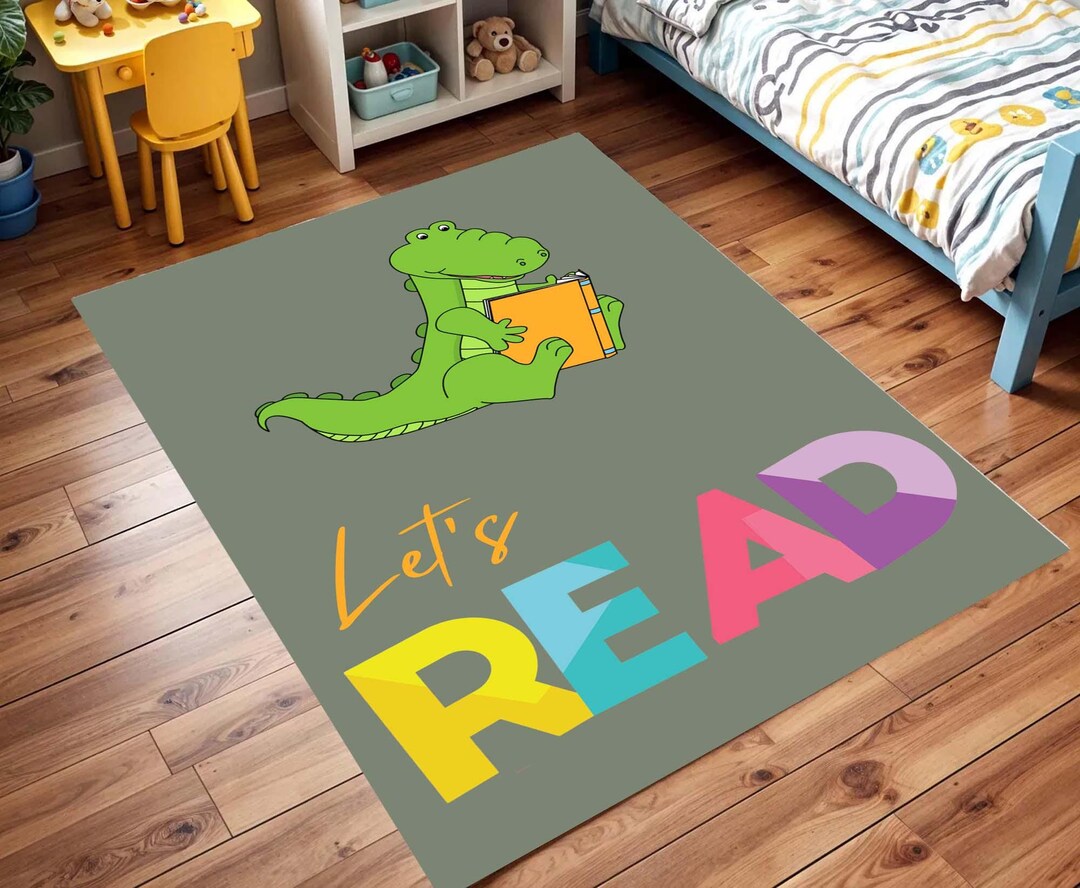 Kids Reading Rug, Book Lover Decor, Reading for Kids, Classroom Decor ...