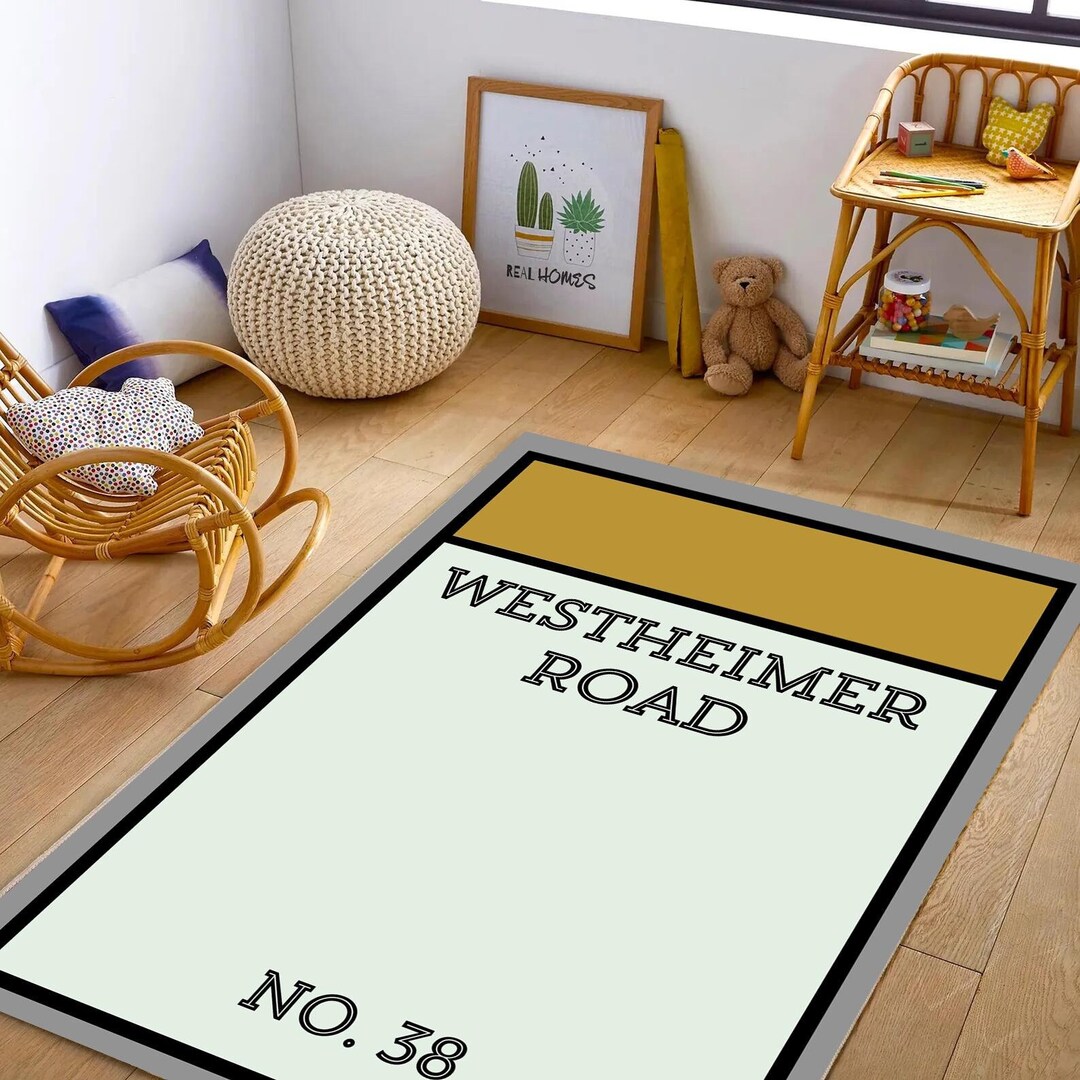 Personalized Monopoly Street Name Rug, Custom Board Game Carpet, Game ...