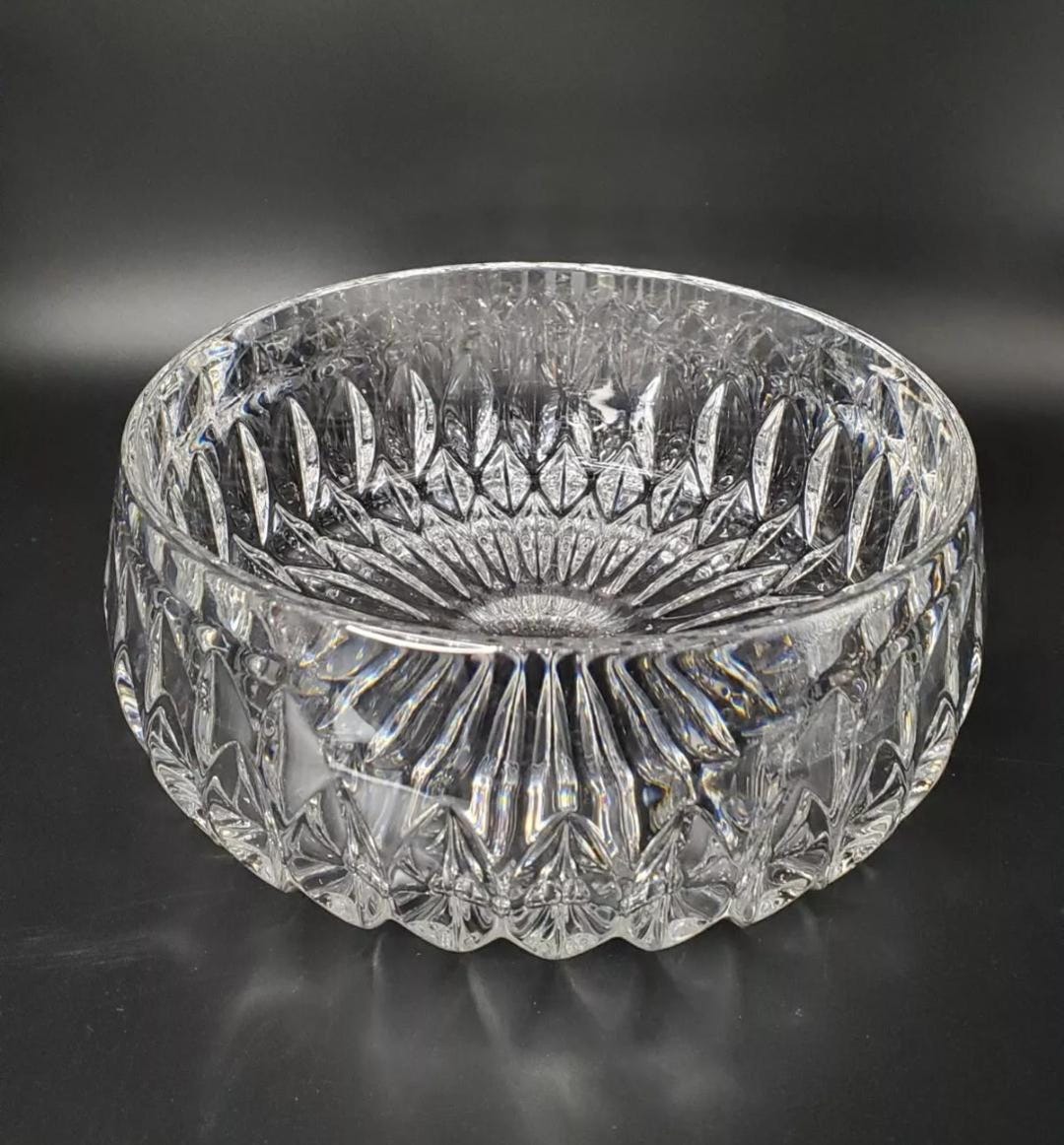 Vintage Gorham "althea Cut" Lead Crystal Bowl - Etsy