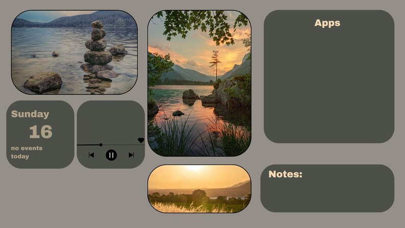 Editable Desktop Wallpaper Orgainiser With Productive Checklists and ...