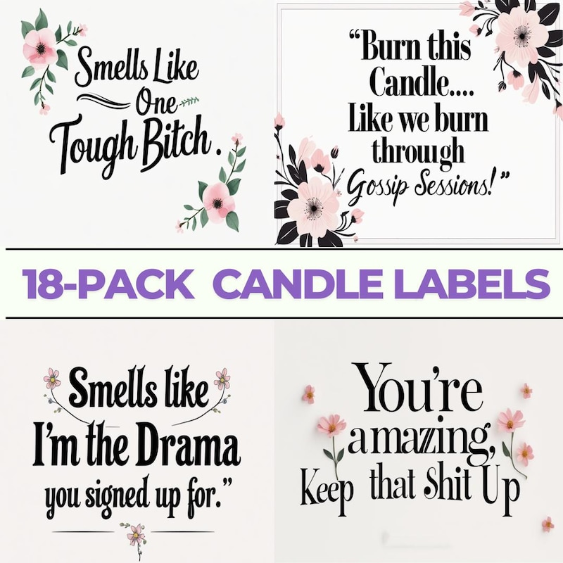 Sassy Candle Stickers - Etsy