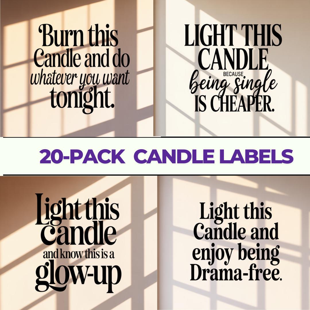 20 Cheeky Single Candle Label PNG | Printable Funny Independence Gift ...