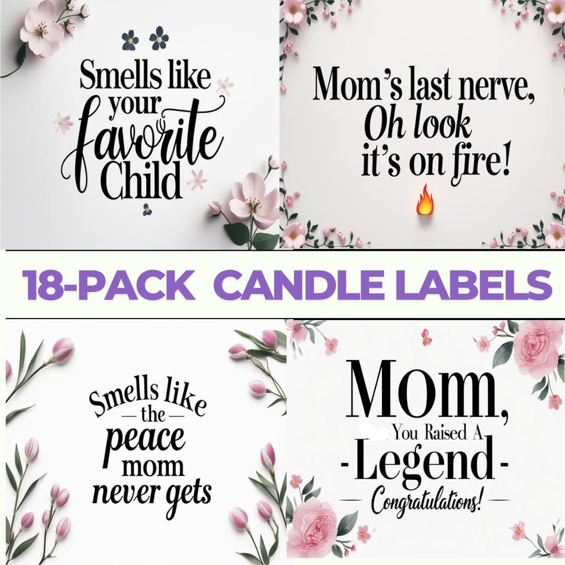 18 Funny Mom Candle Labels | Png Label Designs | Mother's Day Gift Idea ...