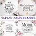 18 Funny Mom Candle Labels | Png Label Designs | Mother's Day Gift Idea ...