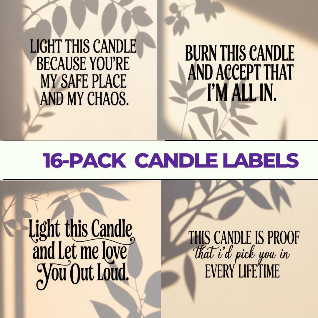 16 Heartfelt Candle Label PNG | Printable Warm Love Quotes for Couples ...