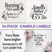 14 Sarcastic Ex Candle Label PNG Bundle, Funny Breakup Labels, Snarky ...