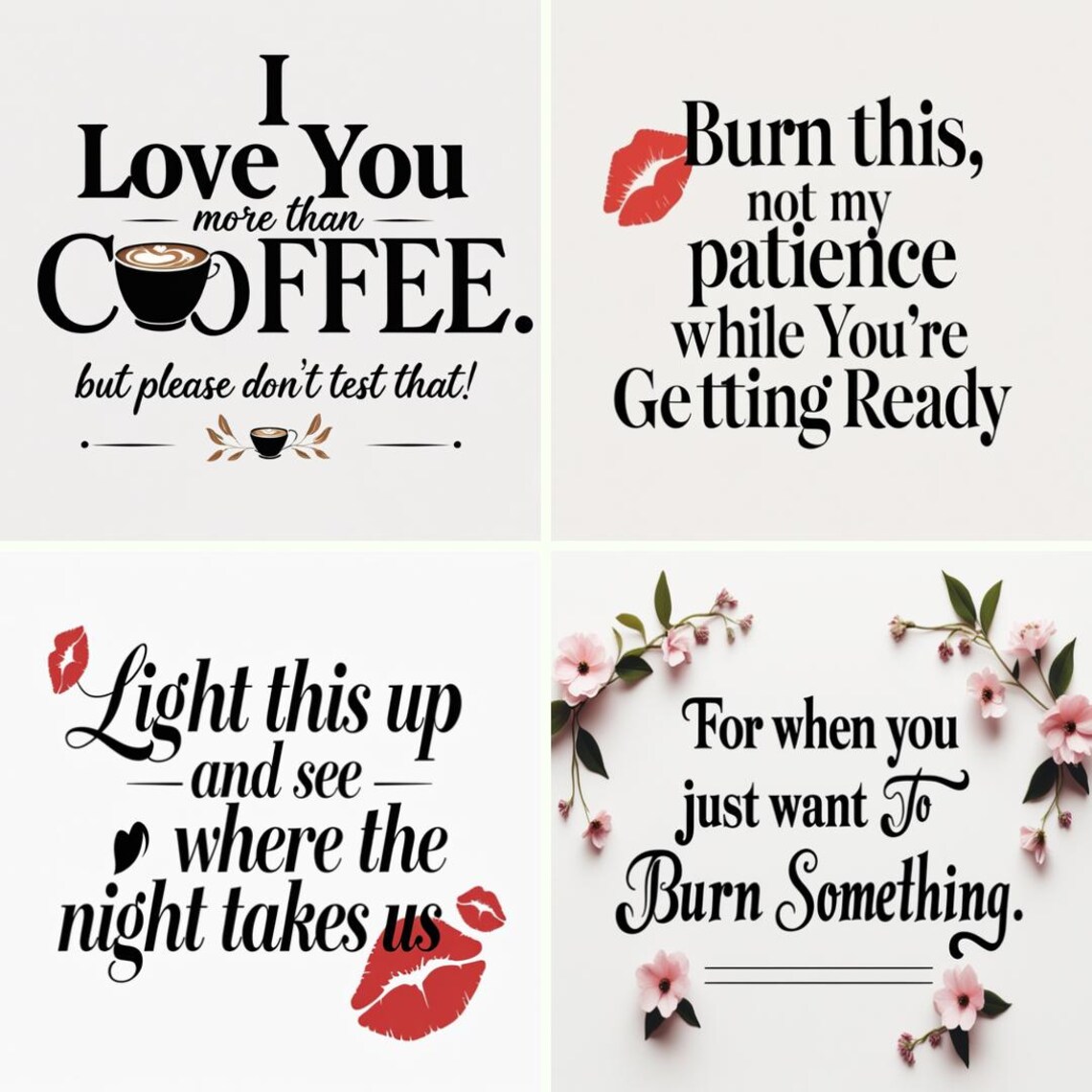 20 Funny Love Candle Labels, Printable Sarcastic Candle Label Bundle ...