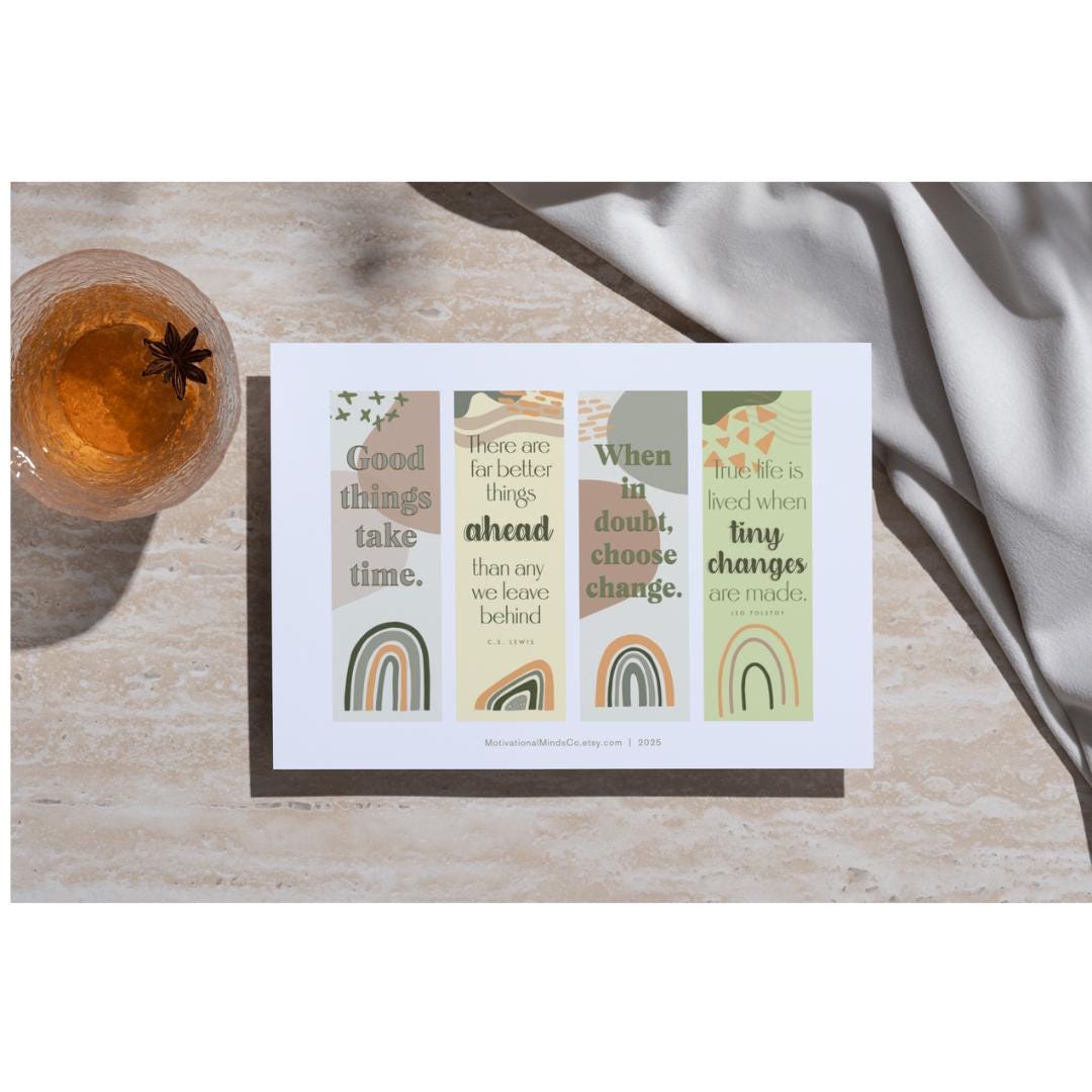 Encouraging Bookmark Printable | Inspirational Digital Bookmark Set ...