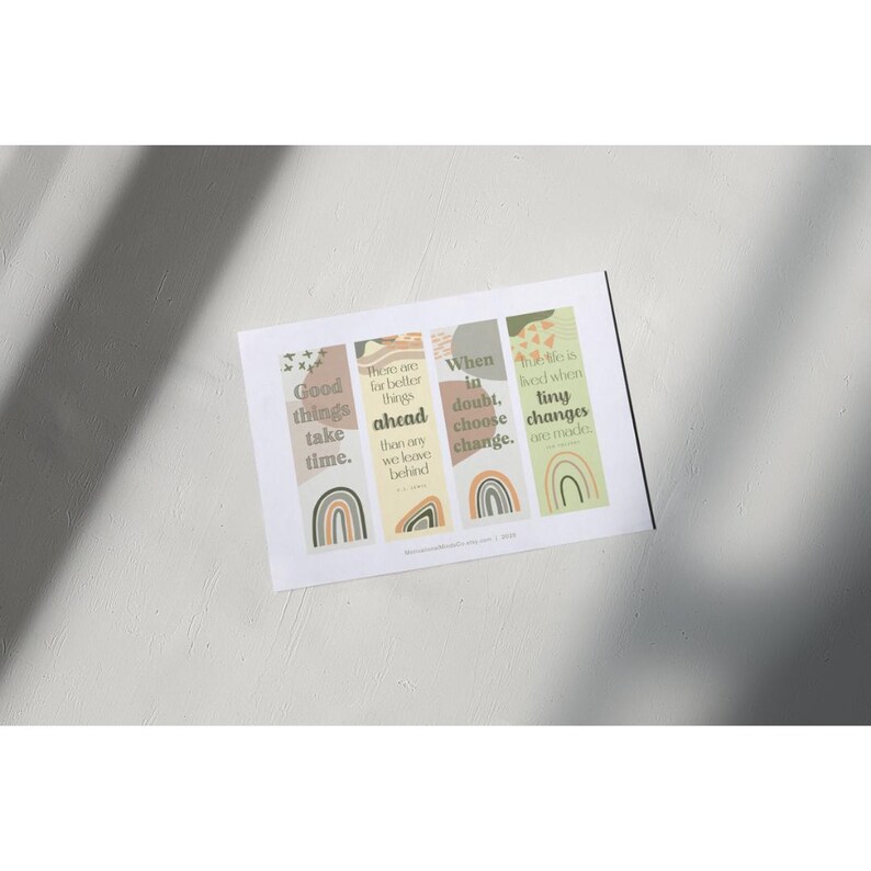 Encouraging Bookmark Printable | Inspirational Digital Bookmark Set ...