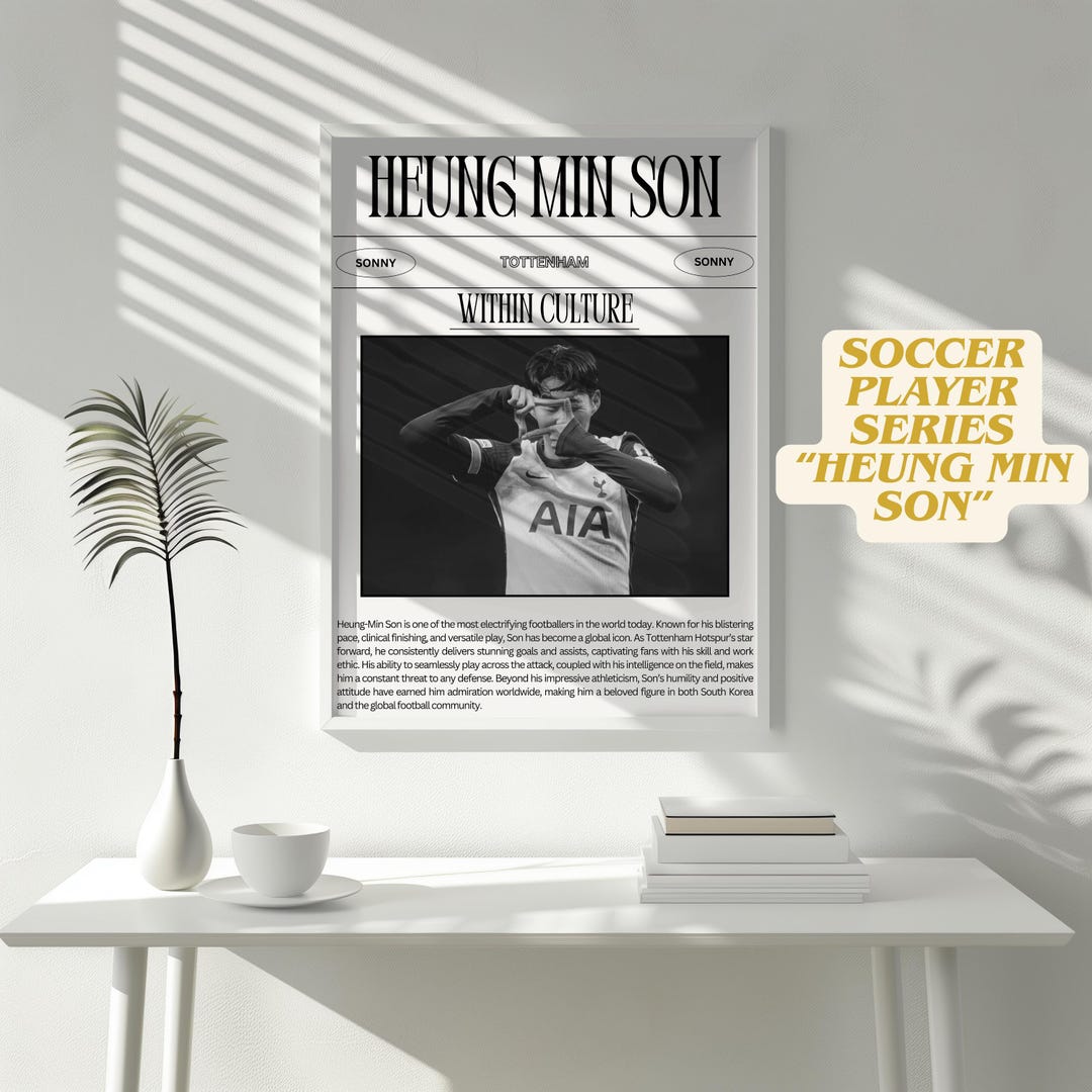 Son Heung Min Poster - Soccer Bedroom Poster, Dorm Wall Art Decor ...