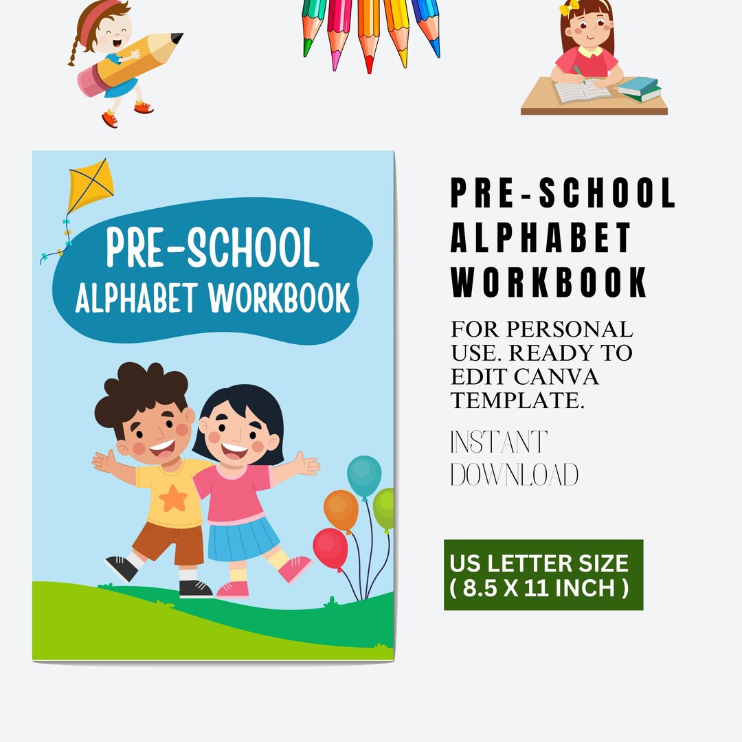 Pre-school Alphabet Workbook - Printable Learning Pages for Letter ...