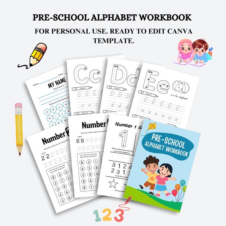 Pre-school Alphabet Workbook - Printable Learning Pages for Letter ...