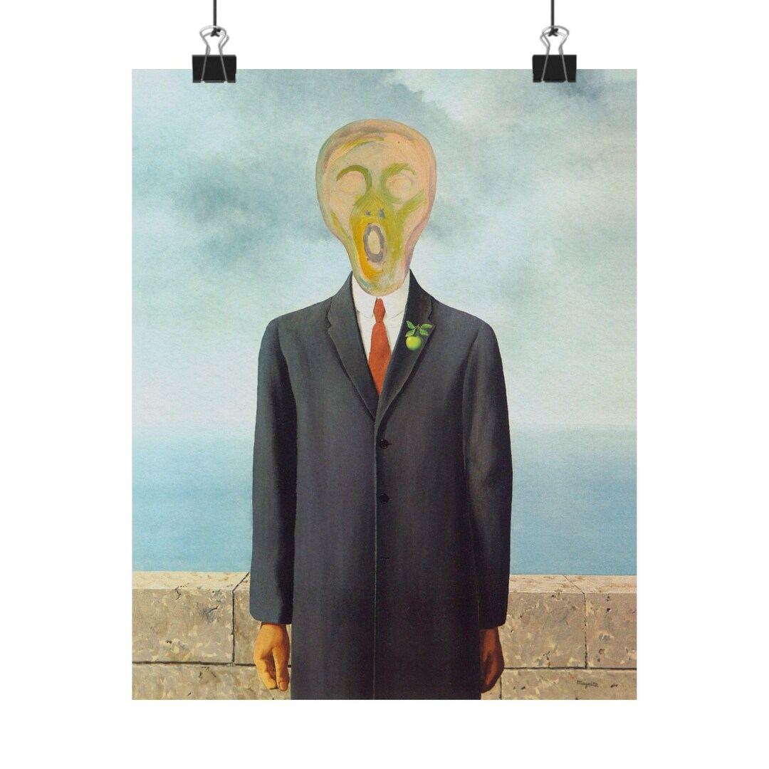 The Scream, the Son of Man Mash Up, Funny Dorm Room Gifts, Surreal Vibe ...