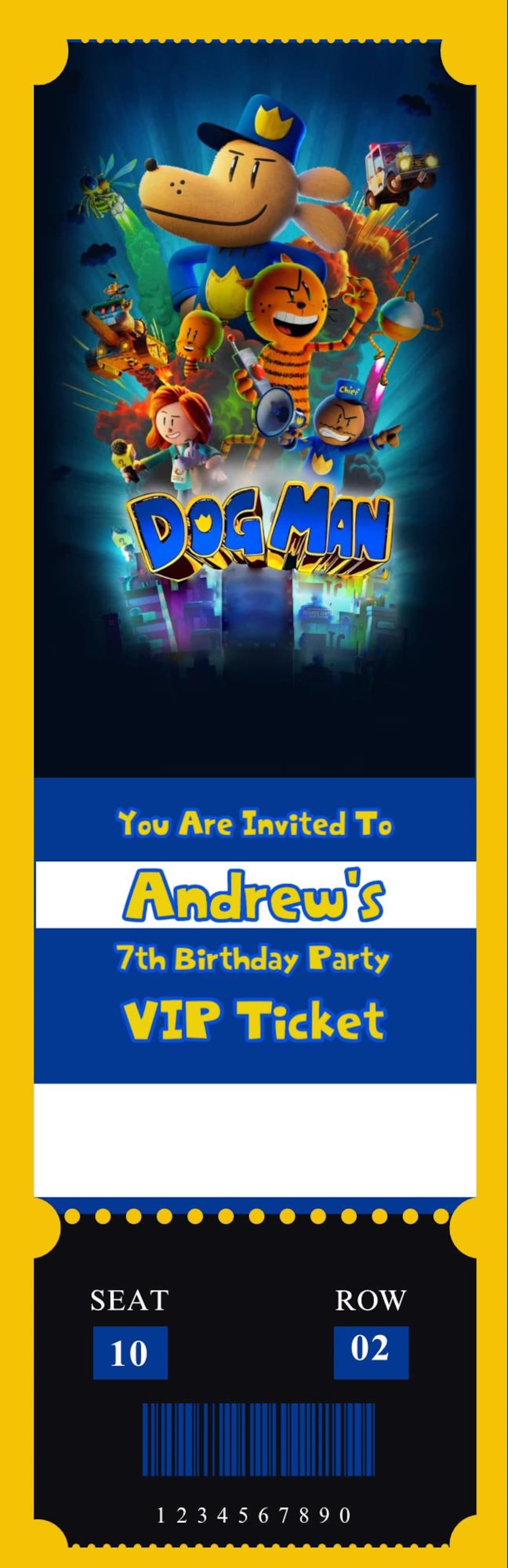 Custom Dog Man Party Invitations - Etsy