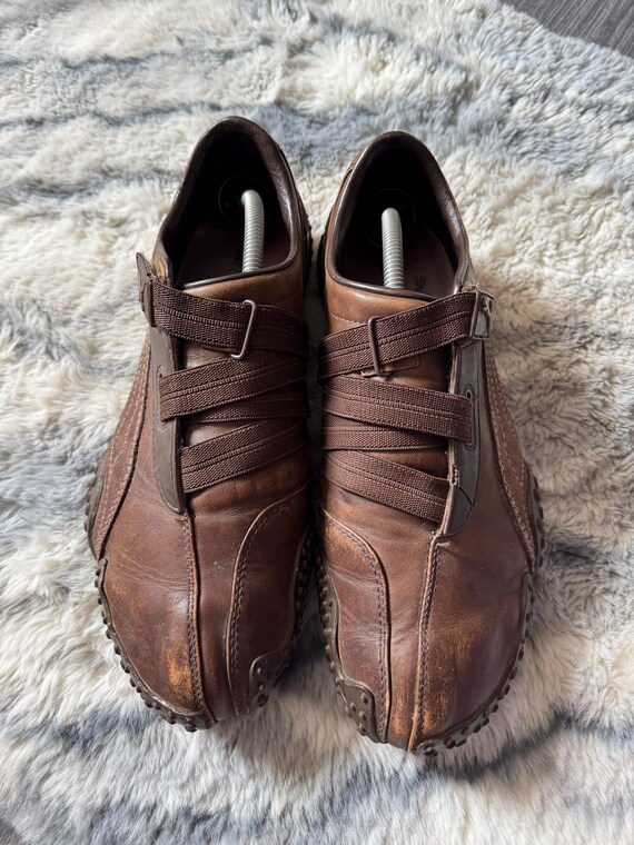 Vintage 2000s Puma Mostro y2k Sneakers Hype Brown lea… - Gem