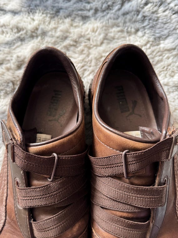 Vintage 2000s Puma Mostro y2k Sneakers Hype Brown lea… - Gem