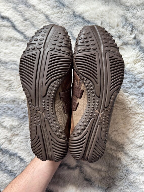 Vintage 2000s Puma Mostro y2k Sneakers Hype Brown lea… - Gem