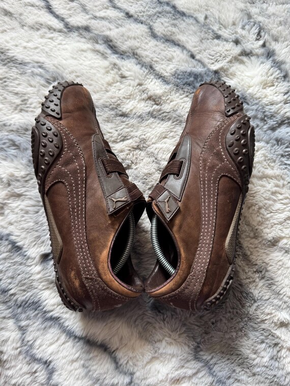 Vintage 2000s Puma Mostro y2k Sneakers Hype Brown lea… - Gem