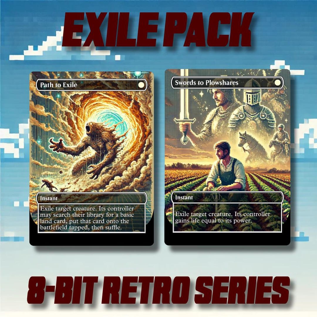 White Exile Pack - Custom MTG Proxy 8-bit Retro Style Alternate Art ...