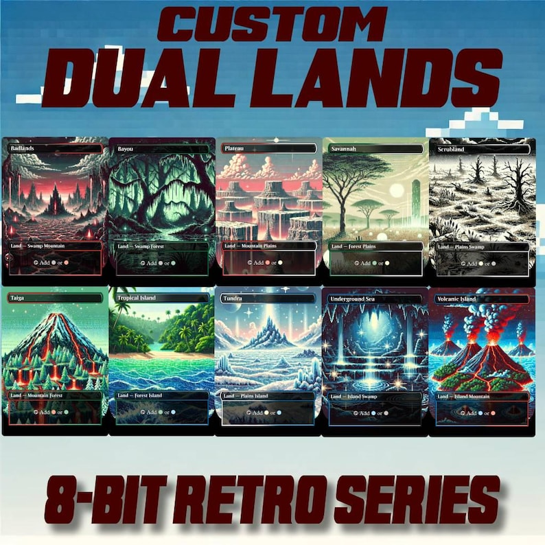 5 Color Mega Land Pack - 8-bit Retro Style Alternate Art High Quality ...