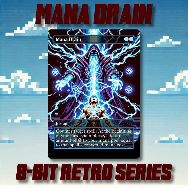 Mana Drain - Custom 8-bit Retro Style Alternate Art High Quality Cards ...