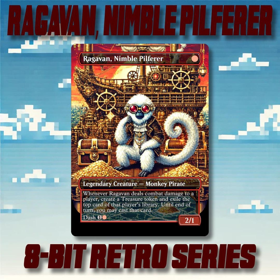 Ragavan, Nimble Pilferer - Custom 8-bit Retro Style Alternate Art High Quality Cards - Etsy