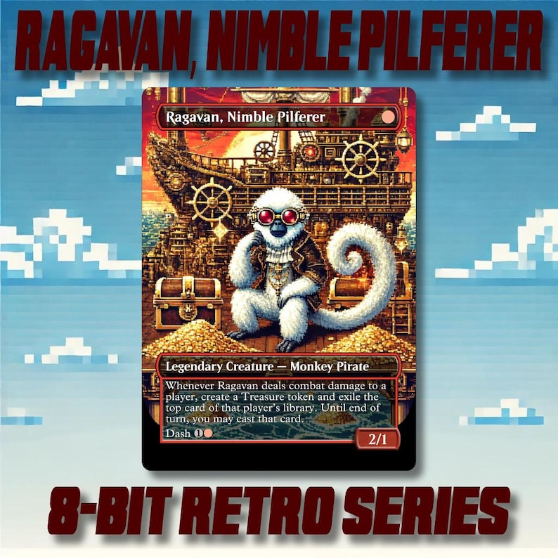 Ragavan, Nimble Pilferer - Custom 8-bit Retro Style Alternate Art High ...