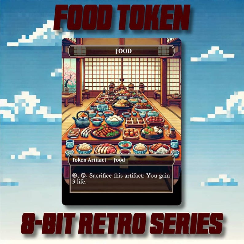 Food Token - Custom MTG 8-bit Retro Style Alternate Art High Quality ...