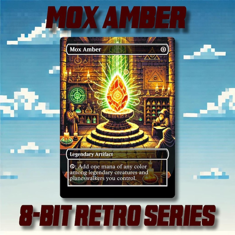 Mox Amber - Custom 8-bit Retro Style Alternate Art High Quality Cards ...